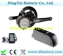 China 36V 350W 8fun mid motor kit with 36V 11Ah downtube lithium ion battery supplier